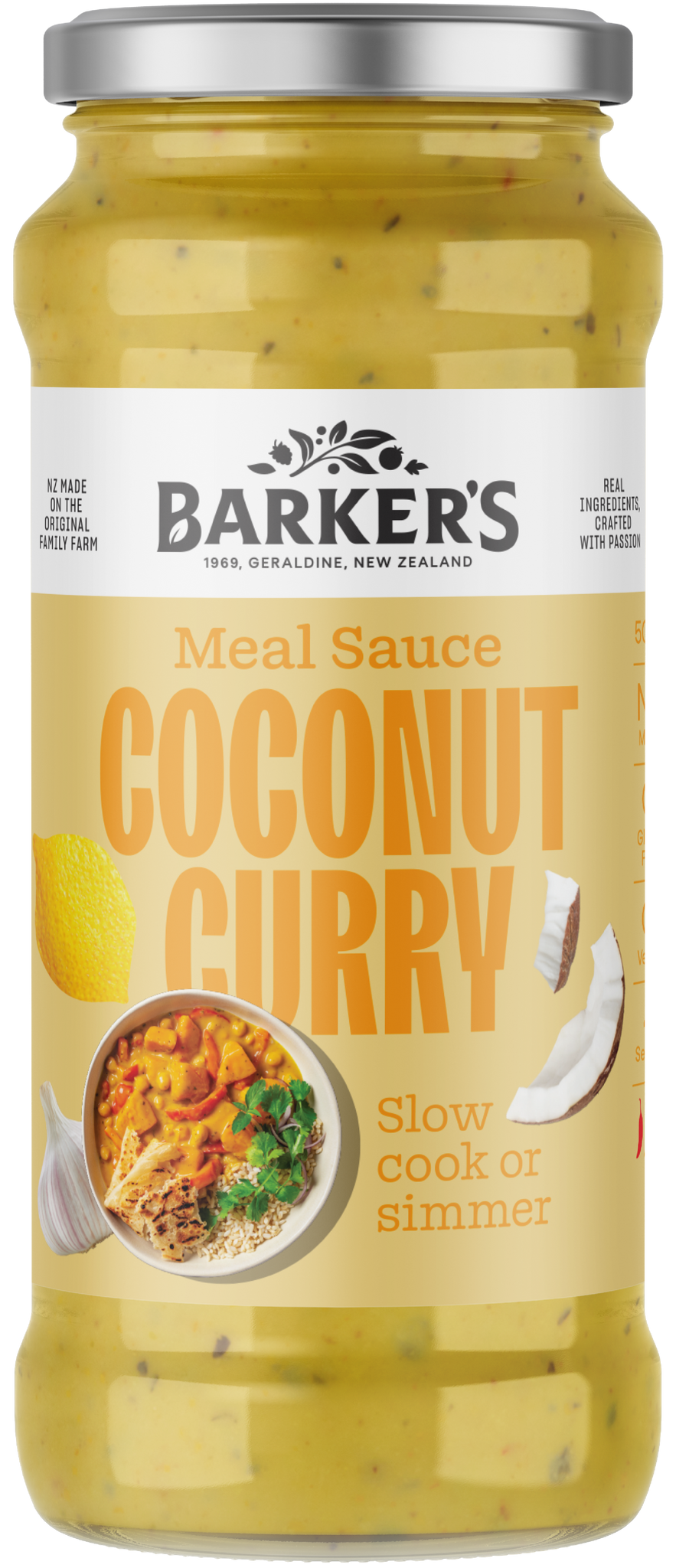 Coconut Curry Meal Sauce 500g – Barker's of Geraldine