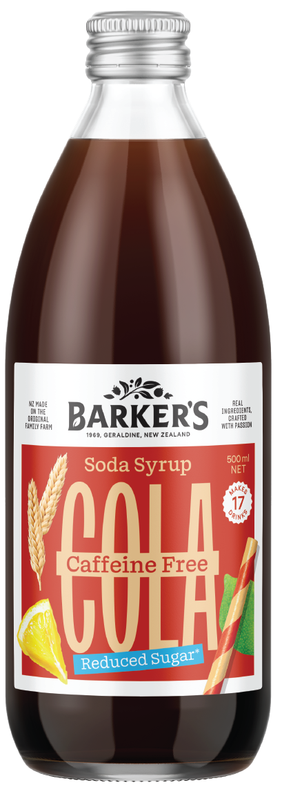Caffeine Free Cola Soda Syrup 500ml – Barker's of Geraldine