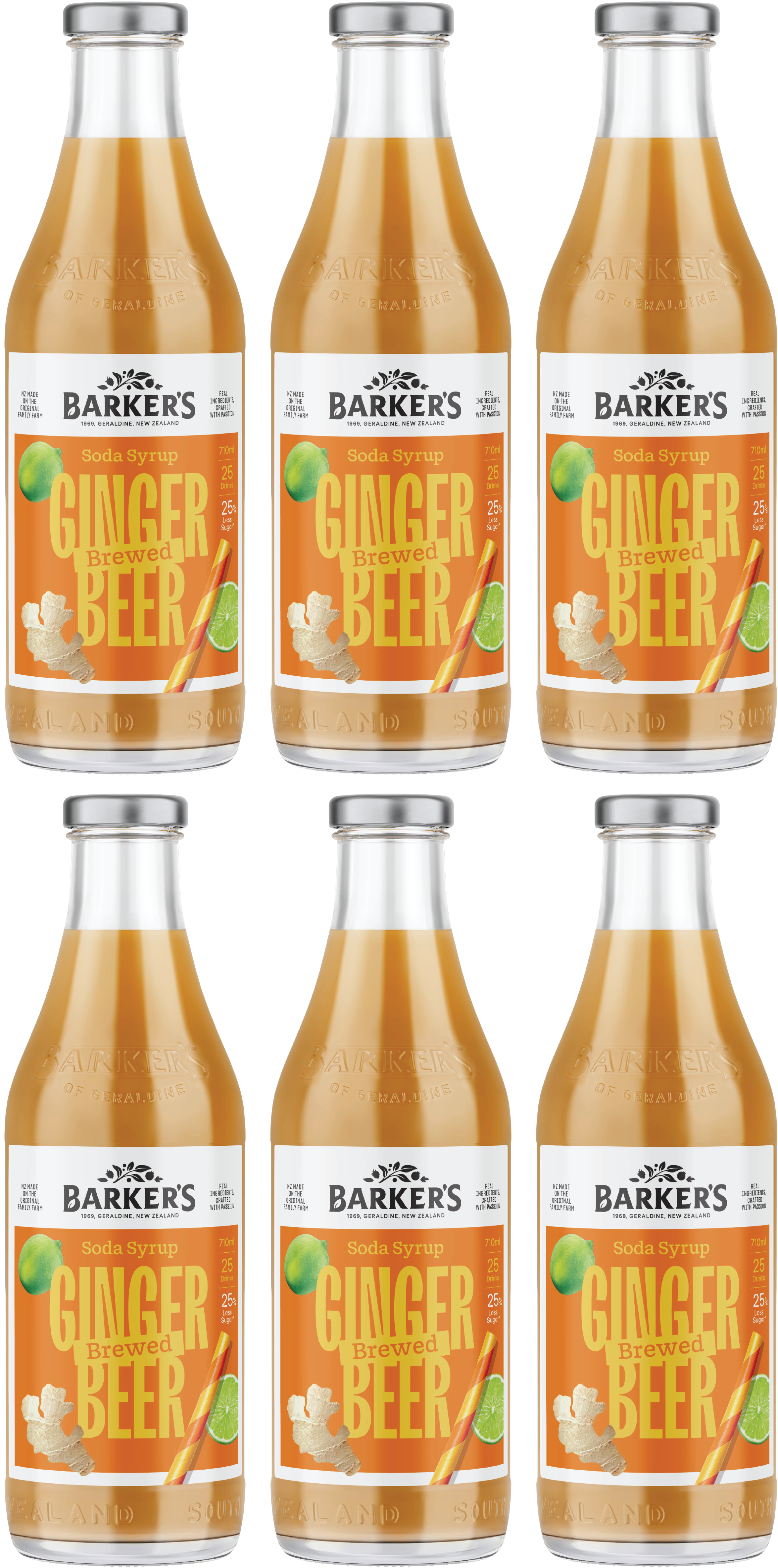 Brewed Ginger Beer Soda Syrup (6x710ml) – Barker's of Geraldine